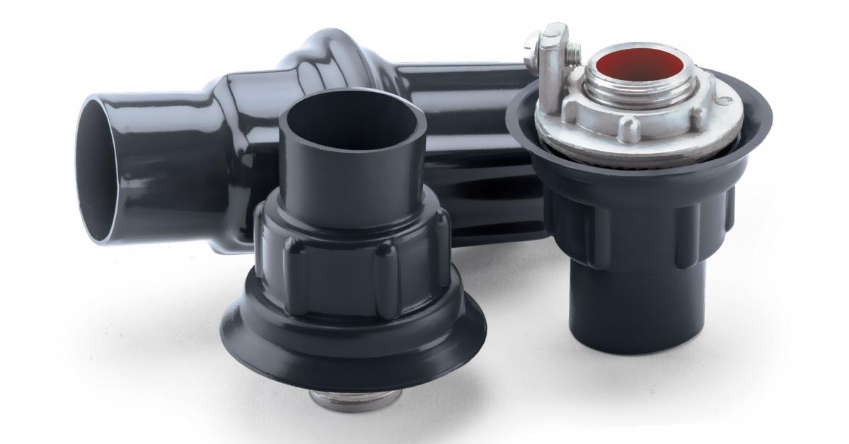 1-1/2 Inch STTB Aluminum Through-Bulkhead Knockout Hub | Plasti-Bond