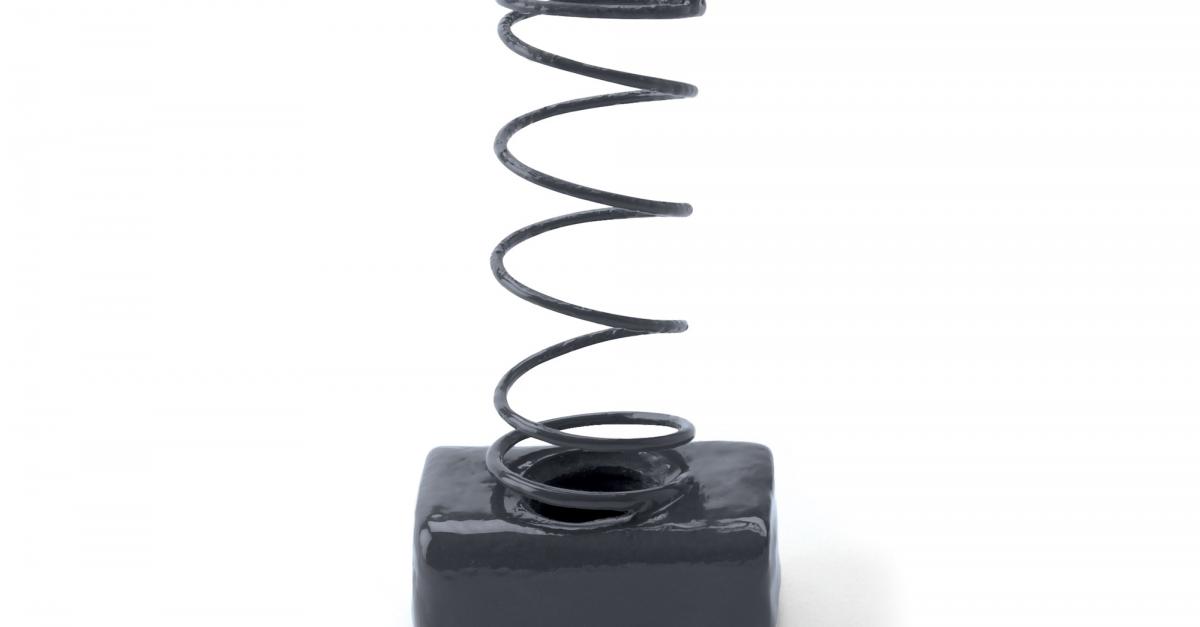 3/8 Inch PVC Coated Strut Nut w/ Spring | Plasti-Bond
