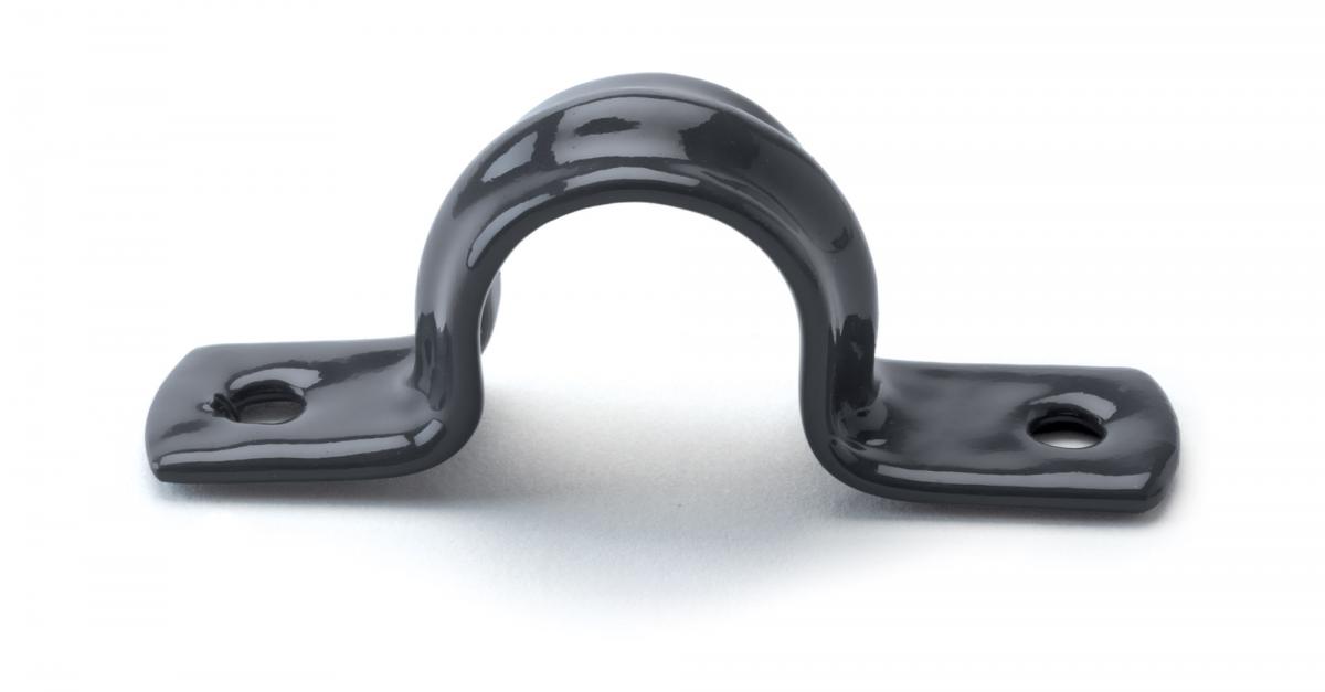 3-1/2 Inch PVC Coated Stamped Pipe Strap (2 Holes) | Plasti-Bond
