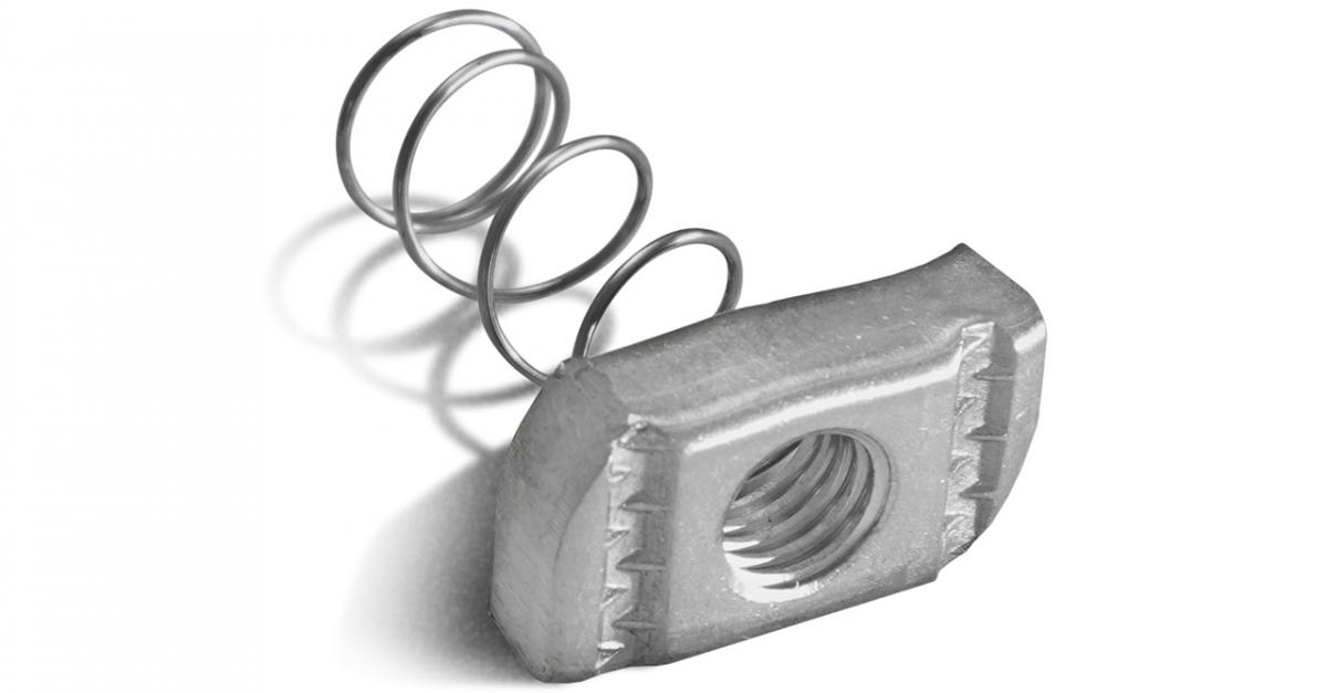 1/2 Inch Plated Nut with Spring 316 | Plasti-Bond